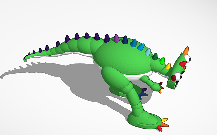 3D design pianosaurus - Tinkercad