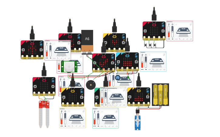 Circuit design Lighting Up the Micro:bit LED Matrix - Tinkercad