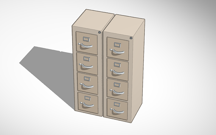 3D design File Cabinet Drawing - Mia Lucero - Tinkercad