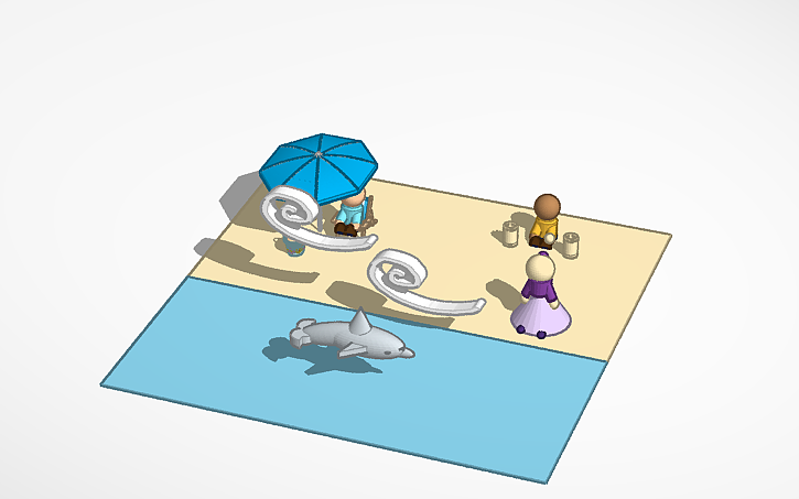 3D design My Entry For Audrey's Beach Party Challenge - Tinkercad