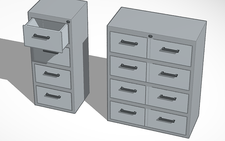 3D design File Cabinets - Tinkercad