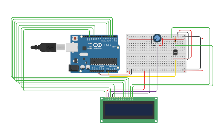 Circuit design Interfacing LM35 sensor and display the temperature ...