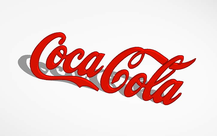 3D design Coca-Cola Logo - Tinkercad