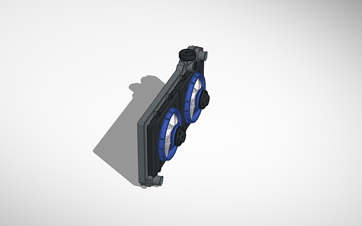 3D design Subaru EJ20 Radiator - Tinkercad