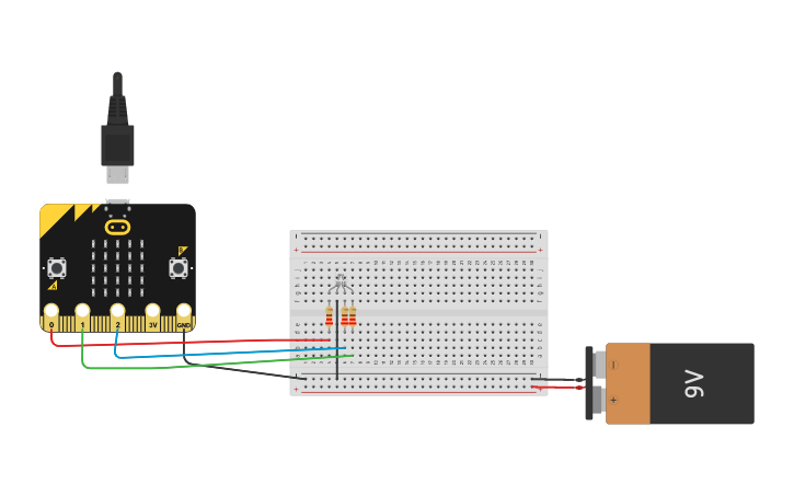 Circuit design Microbit - Tinkercad