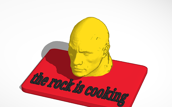 3D design The Rock head holder - Tinkercad