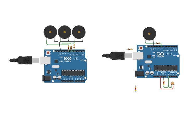 Circuit design high pitch sound - Tinkercad