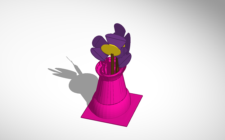 3D design Vocay of flowers - Tinkercad