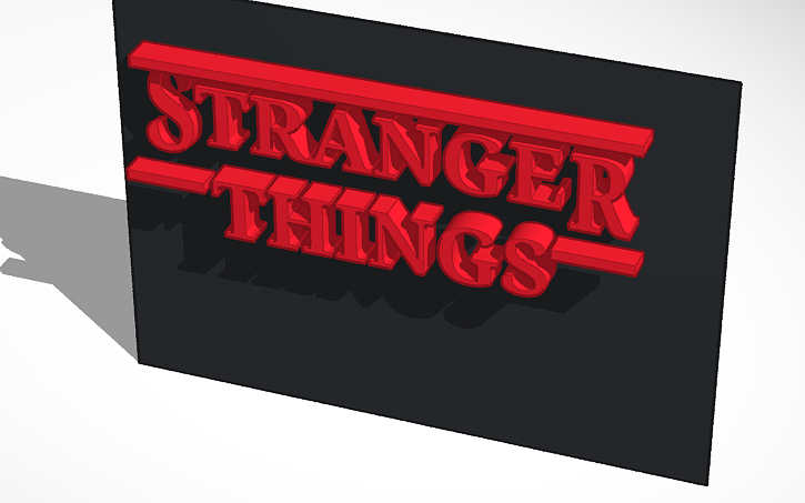3D design Stranger Things Logo - Tinkercad