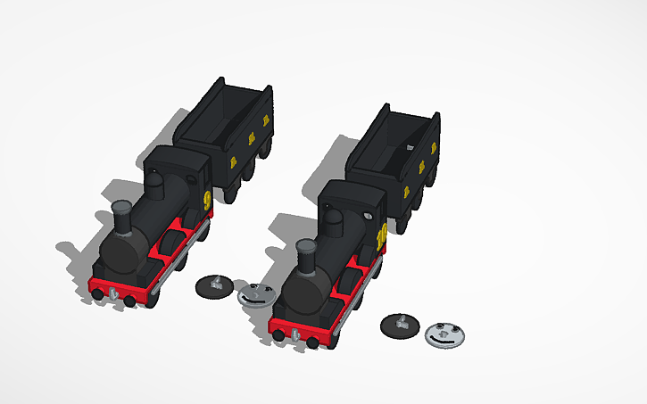 3D design 0-6-0 tender engine/the Scottish twins - Tinkercad