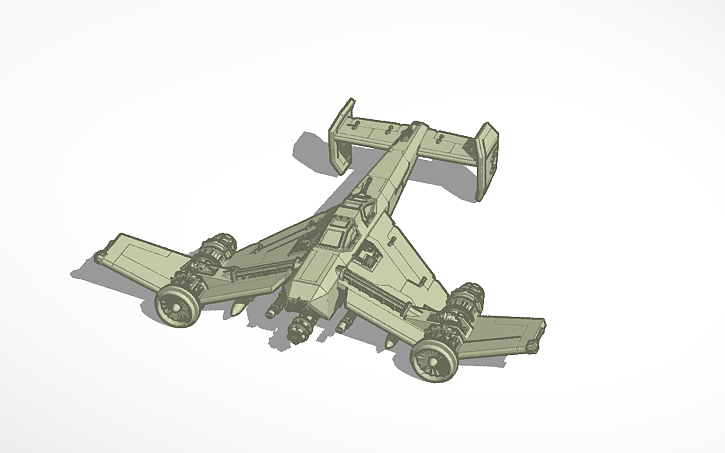 3D design Futuristic Bomber - Tinkercad