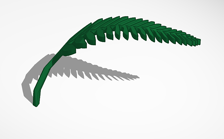 3D design Fern Leaf - Tinkercad