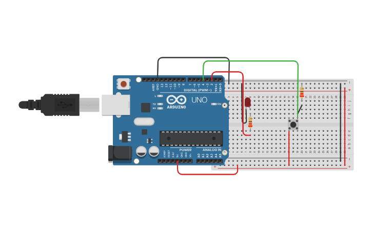 Circuit design monitor serie - Tinkercad