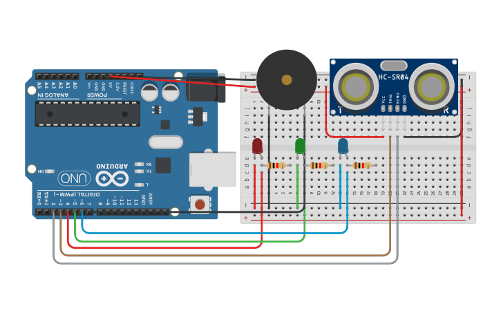 Circuit Design Activity01 Ultrasonic Sensor Tinkercad