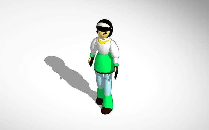 3D design Girl on the Street And Digital Art - Tinkercad