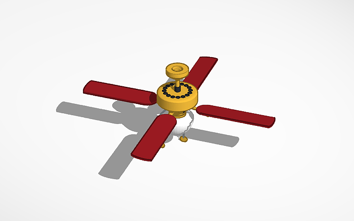 3D design Ceiling Fan - Tinkercad