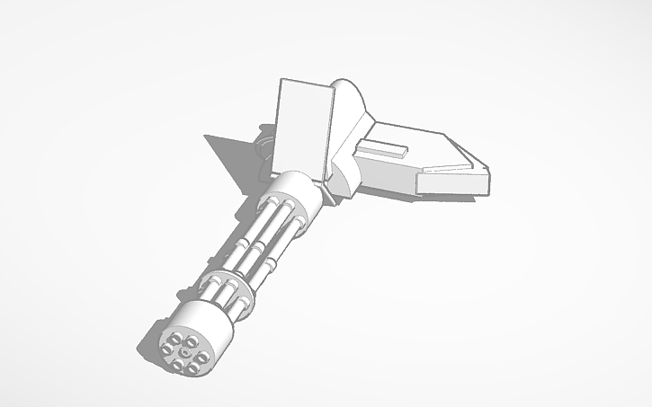 3D design Gundam Gouf 078B 35mm gatling shield part - Tinkercad