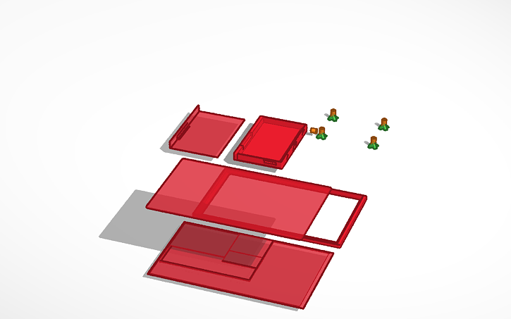 3D design 7 inch LCD - Tinkercad