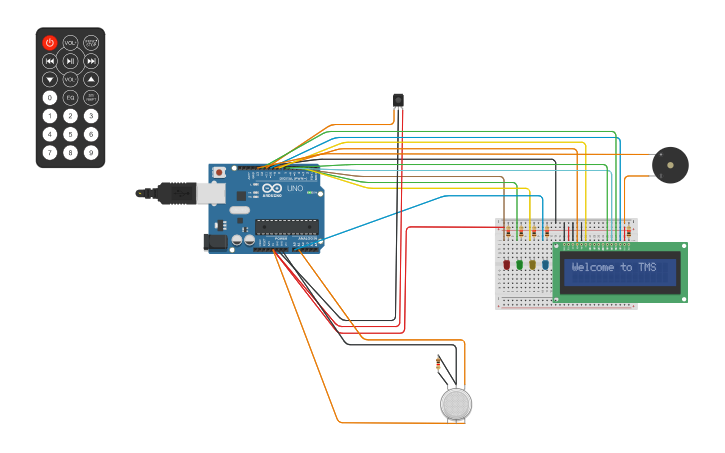 Circuit Design Traffic Management System Tinkercad