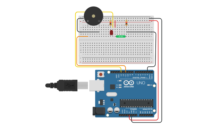 Circuit design Tilt Sensor- DAQUIO - Tinkercad