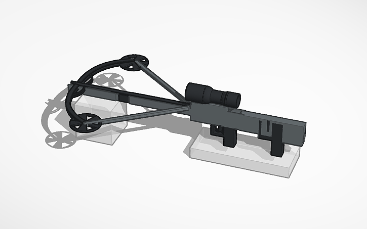 3D design compound crossbow - Tinkercad