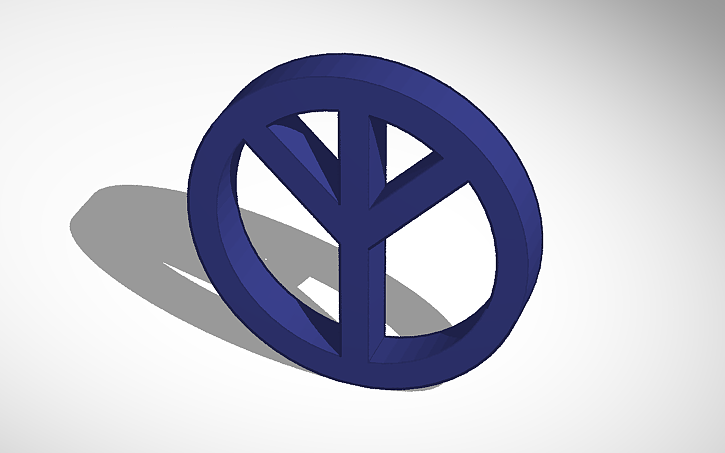 3D design peace symbol - Tinkercad