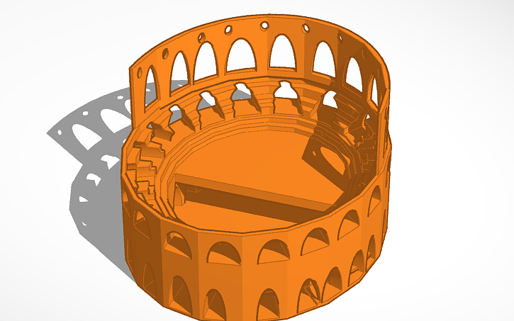 3D design colosseum - Tinkercad