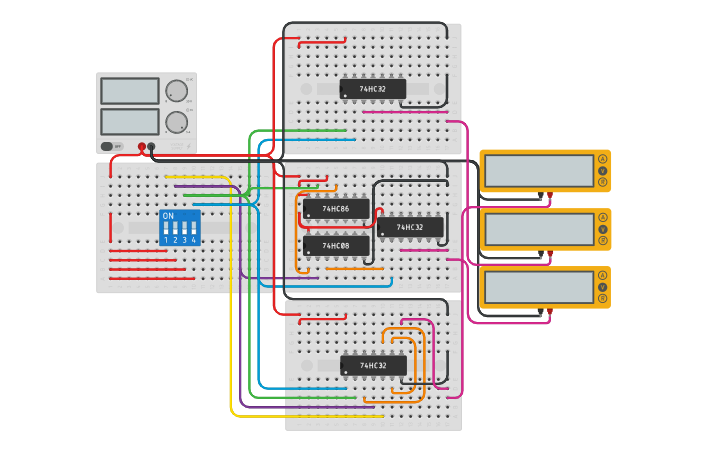 Circuit Design Priority Encoder V2 Tinkercad