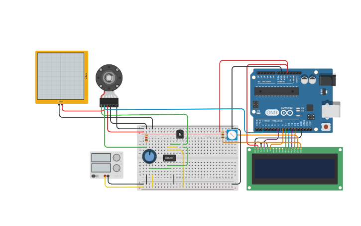 Circuit design DC Motor Speed Measure - Tinkercad