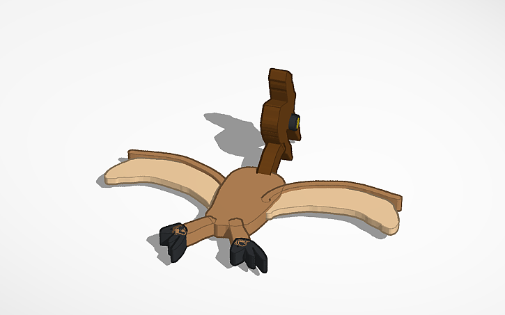 3D design 100% Scribble Pterodactyl - Tinkercad