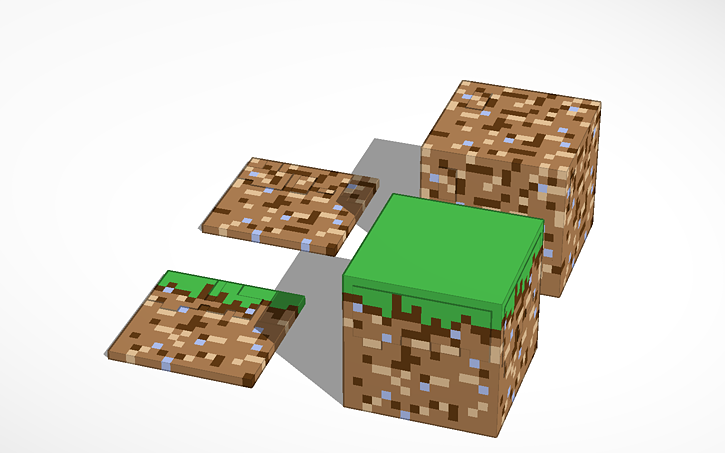 3D design Minecraft Dirt - Tinkercad
