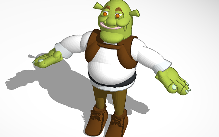 3D design Shrek 2.0 (better details + cool shoes) - Tinkercad