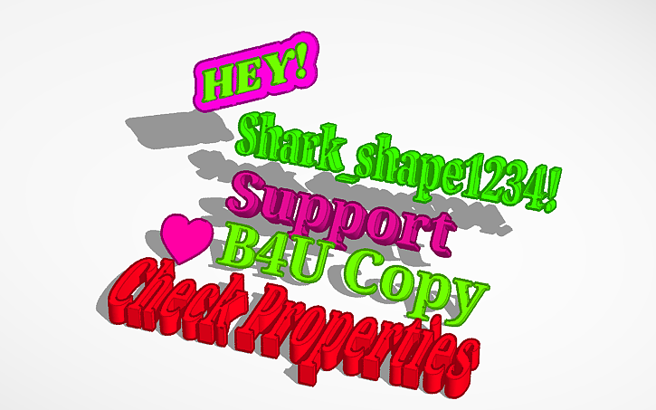 3D design Hey Shark_shape1234 - Tinkercad