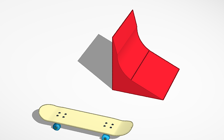 3D design Copy of Skateboard & Skatepark Challenge - Tinkercad