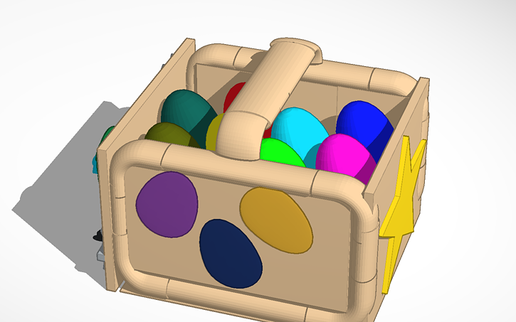 3D design Easter Basket (full) - Tinkercad