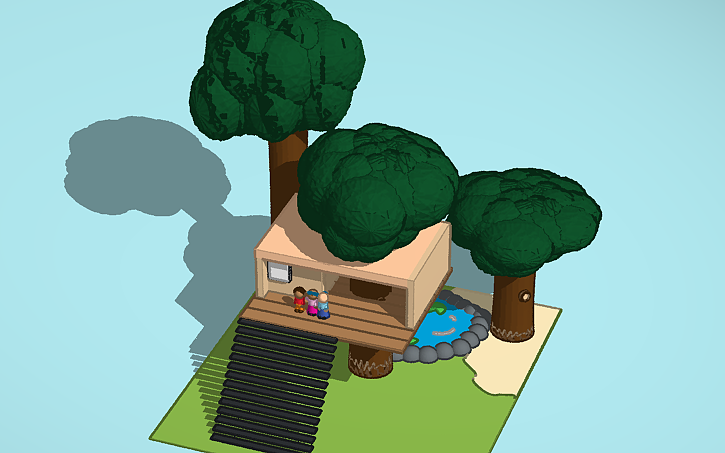 3D design Tree house - Tinkercad