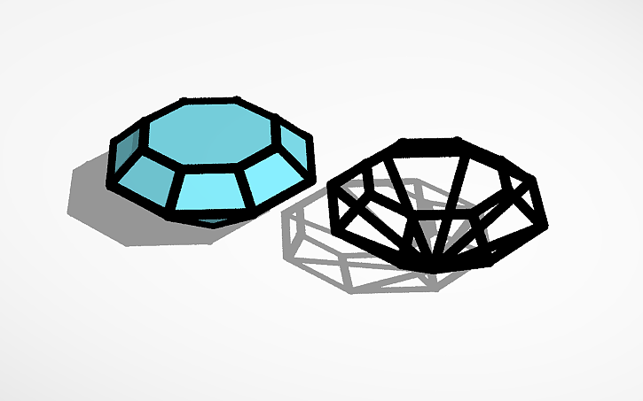 3D design 2D diamond - Tinkercad
