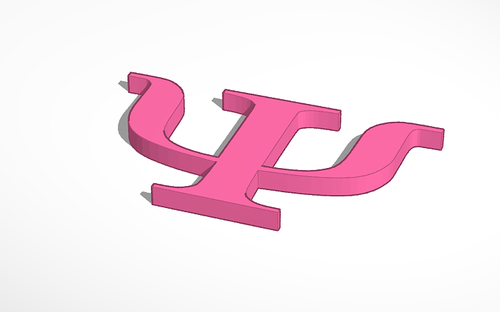 3D design Logo Psi - Tinkercad