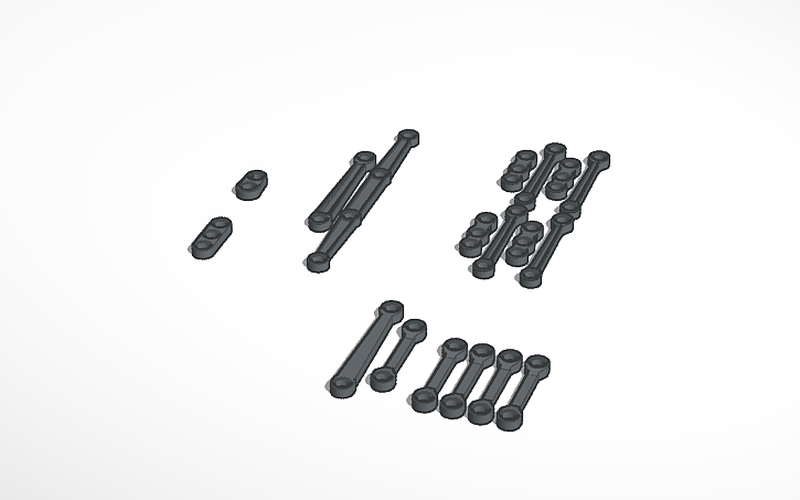 3D design Drive rods for Lego big boy - Tinkercad