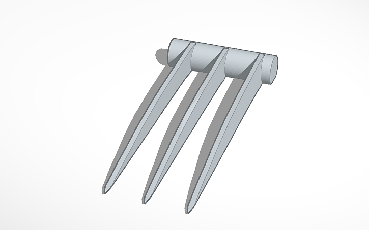 3D design wolverine claws - Tinkercad