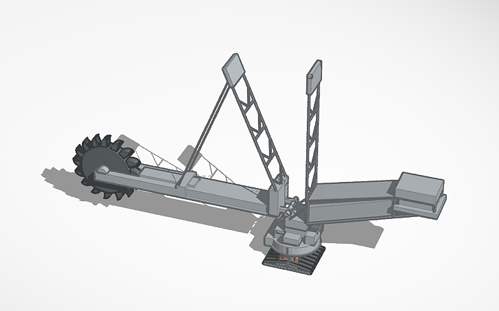 3D design Copy of Assembled Bucket Wheel Excavator - Tinkercad
