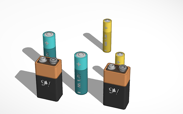 3D design pilas - Tinkercad
