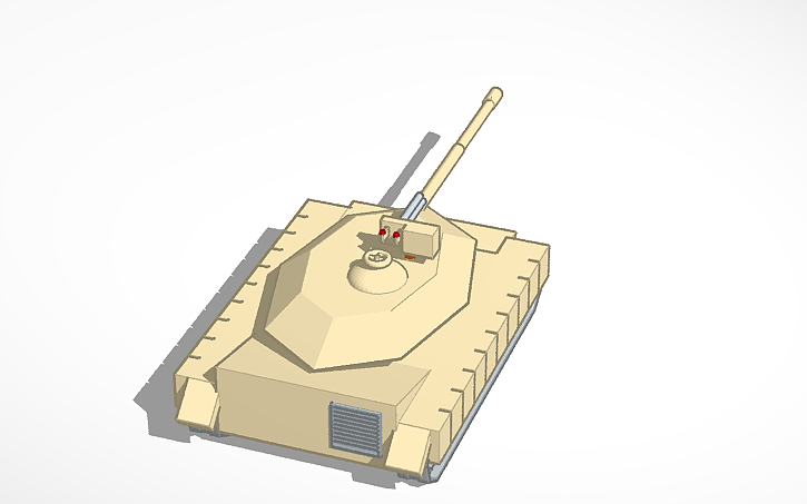 3D design M1 Abrams - Tinkercad