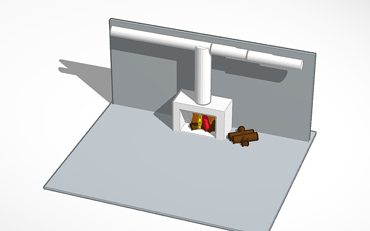 3D design Megan Fireplace - Tinkercad