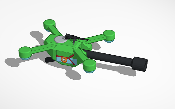 3D design AN45 avenger flying tank - Tinkercad