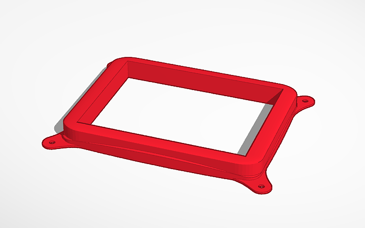 3D design Apple Raspberry Pi Bezel Layer 1 PiMoroni 8 Inch - Tinkercad