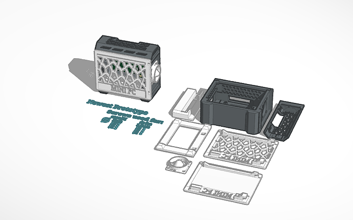 3D design Raspberry PC Fan Case - Tinkercad