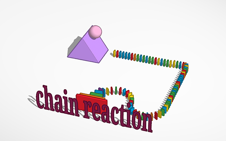 3D design chain reaction - Tinkercad