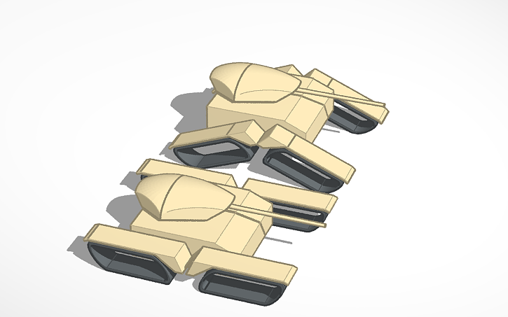 3D design Futuristic Tanks - Tinkercad