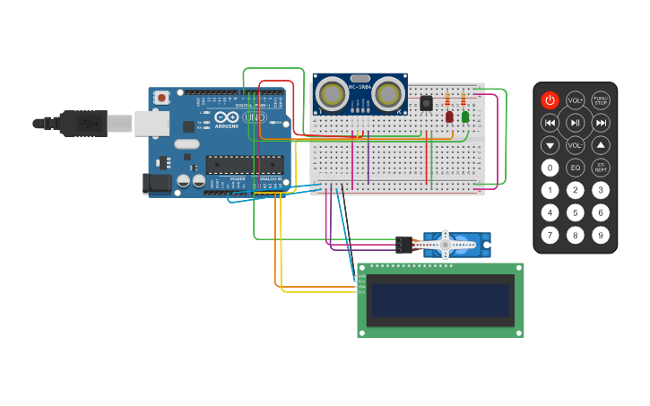 Circuit design GROUP 3 TOLL GATE - Tinkercad
